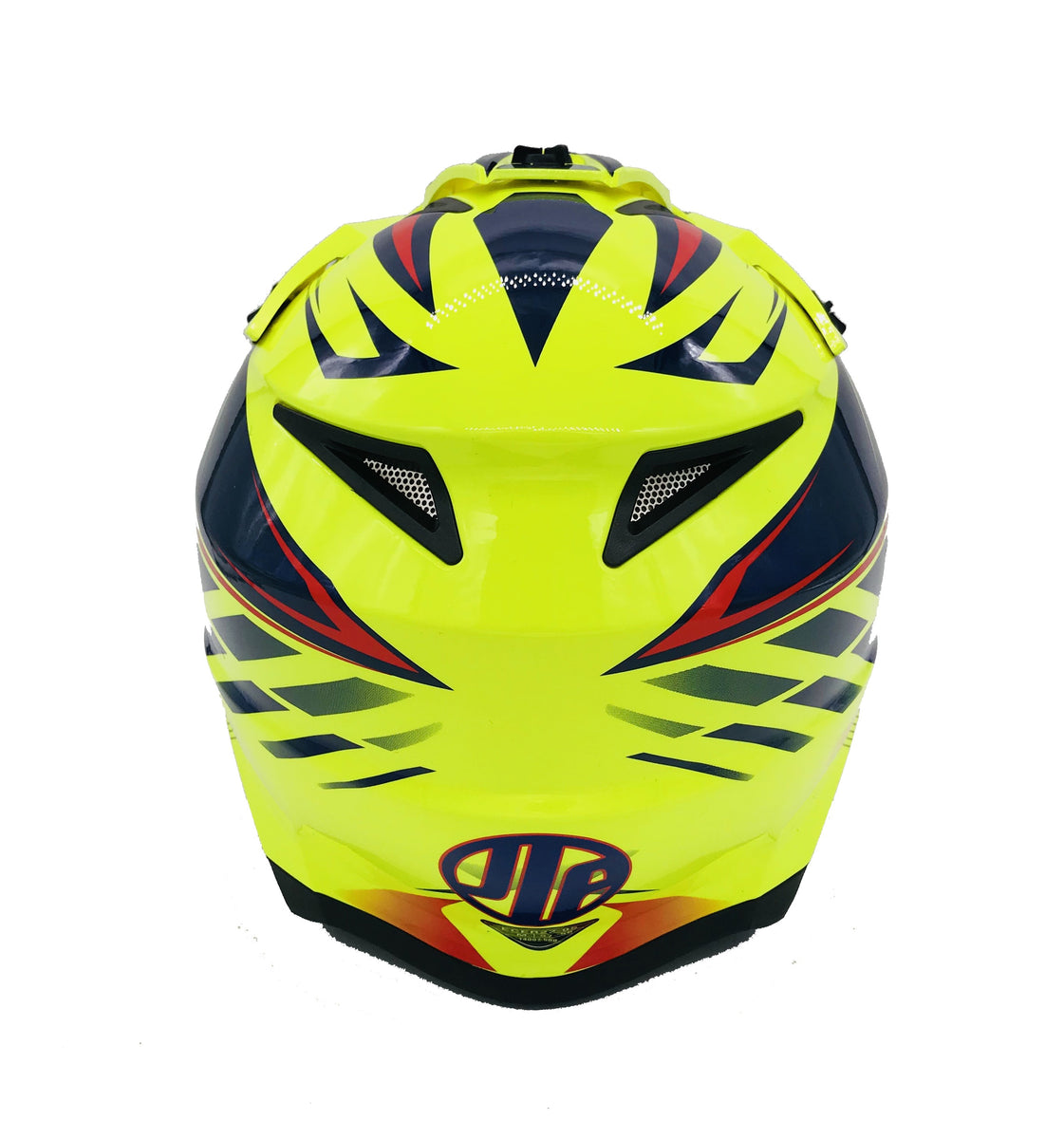 CASQUE MOTO CROSS QUAD VTT BMX FLUO BLEU ROUGE JLP RACING
